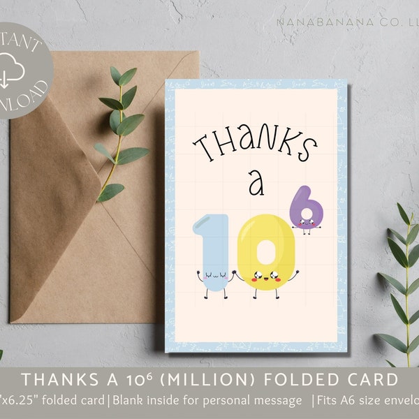 Math Teacher Appreciation Card - Etsy