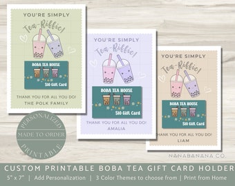 Bubble Tea Gift Card | Etsy