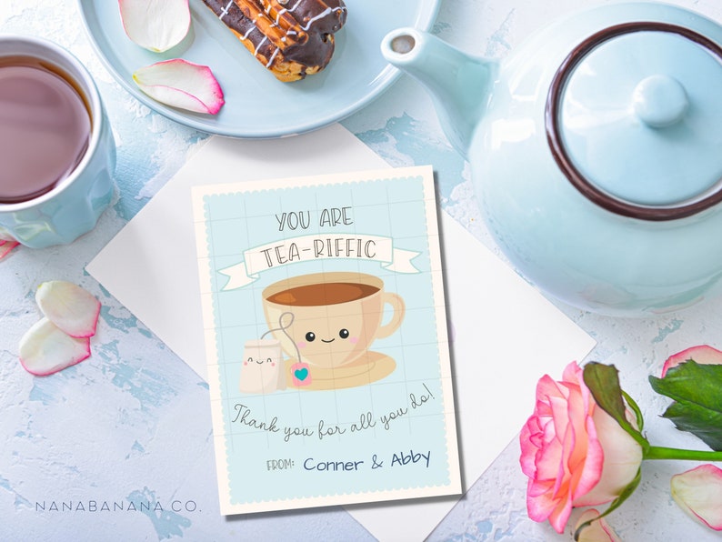 PRINTABLE You Are Tea-riffic! Thank You Appreciation Tags, Appreciation ...