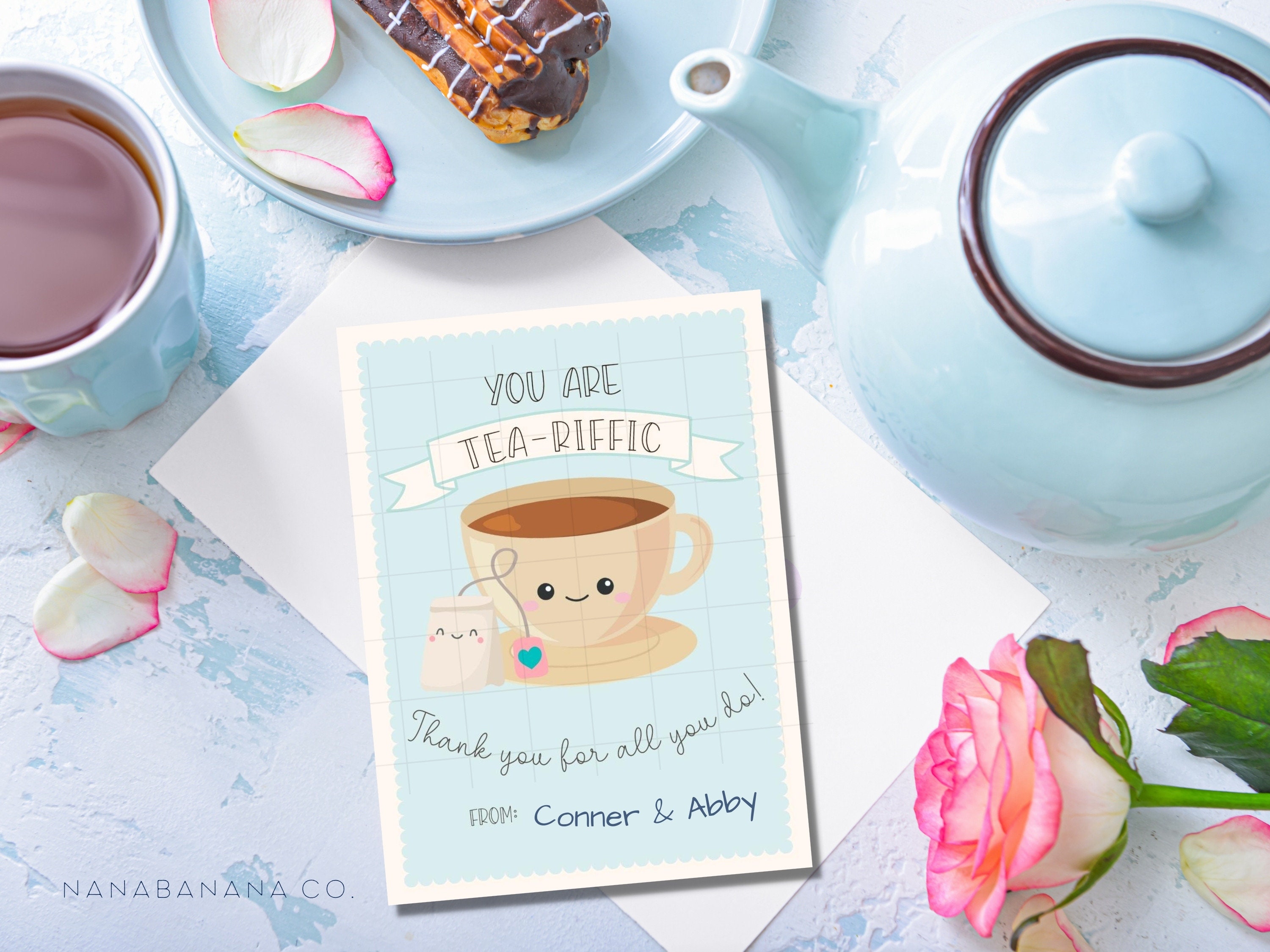 PRINTABLE You Are Tea-riffic! Thank You Appreciation Tags, Appreciation ...