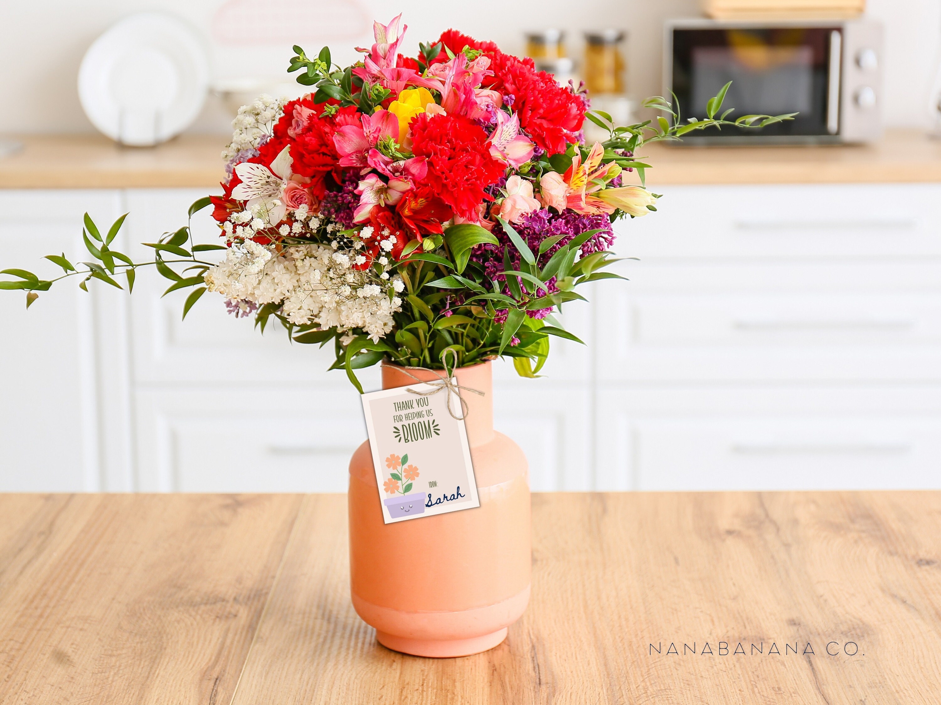 PRINTABLE Thank You for Helping Me Bloom Tags, Appreciation Week ...