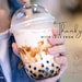 Custom Printable Boba Bubble Tea Thank You Tags, Party Favor Tags, Gift ...