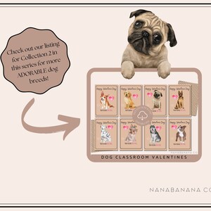 Printable Dog Valentine Cards INSTANT DOWNLOAD Editable Valentine ...