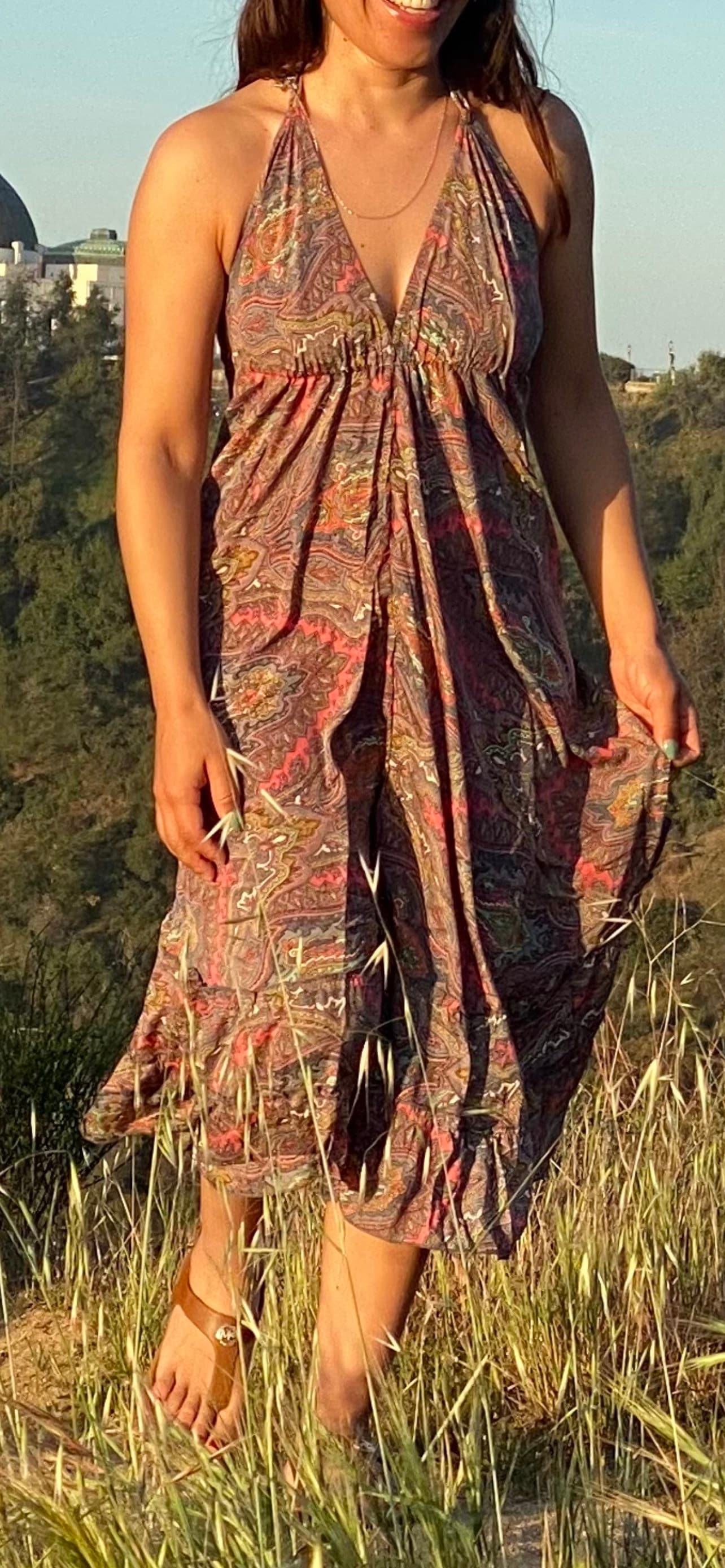 Boho Halter beach Summer Dress Halter midi dress summer | Etsy