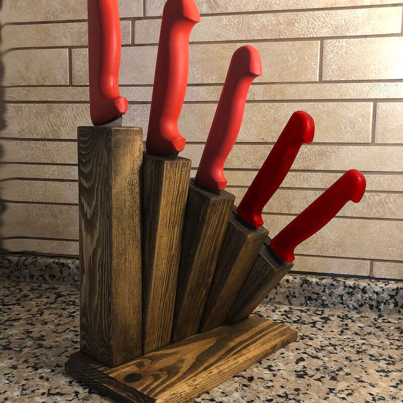 Knife Block - Etsy