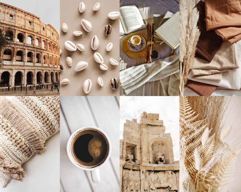 Beige & Neutral Aesthetic Wall Collage Kit | Boujee Dorm Decor ...
