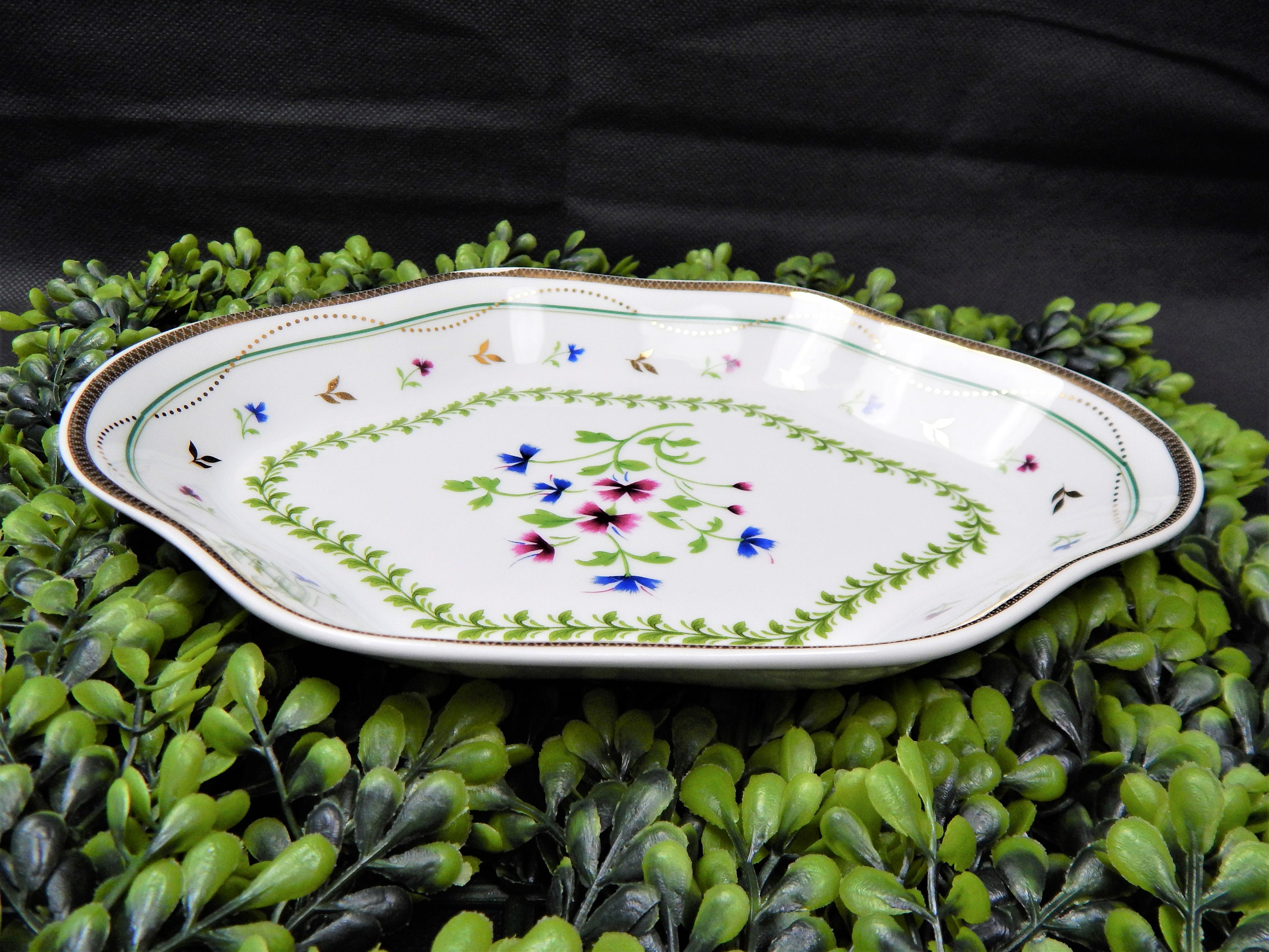 Vintage I. Godinger & Co Petite Fleur Pattern Porcelain 8 Octagonal ...