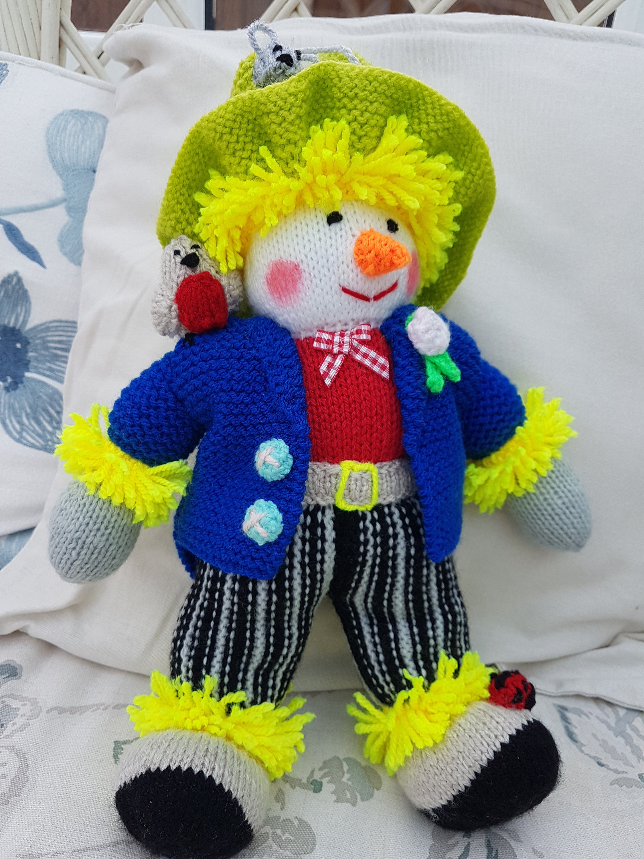 Hand Knitted Scarecrow Sam | Etsy UK