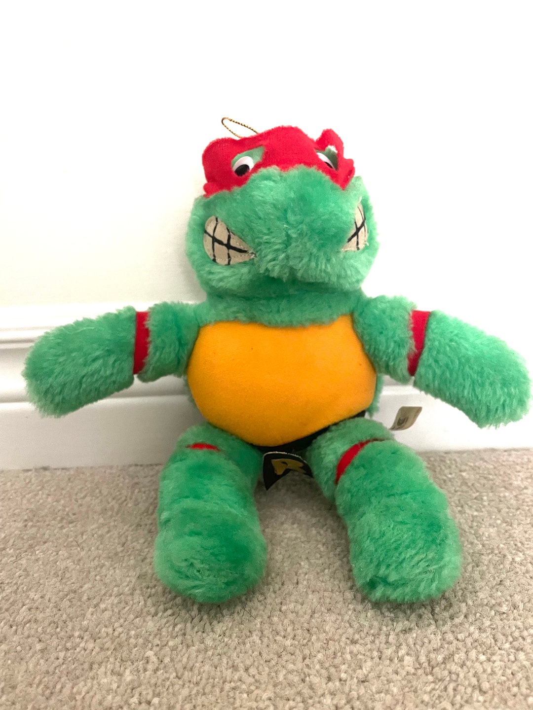 Vintage 8" 1989 Teenage Mutant Ninja Turtles TMNT Raphael Plush 1980s ...