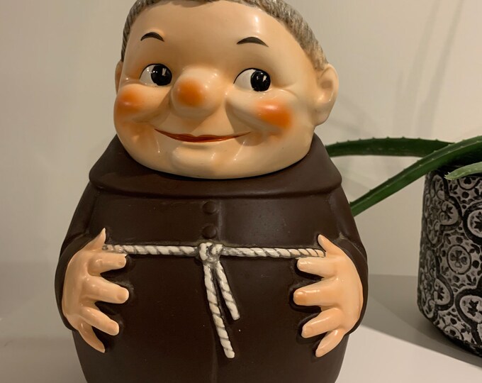 Vintage Hummel Cookie Jar Goebel Friar Tuck Monk Brown 9 Germany Cookie ...
