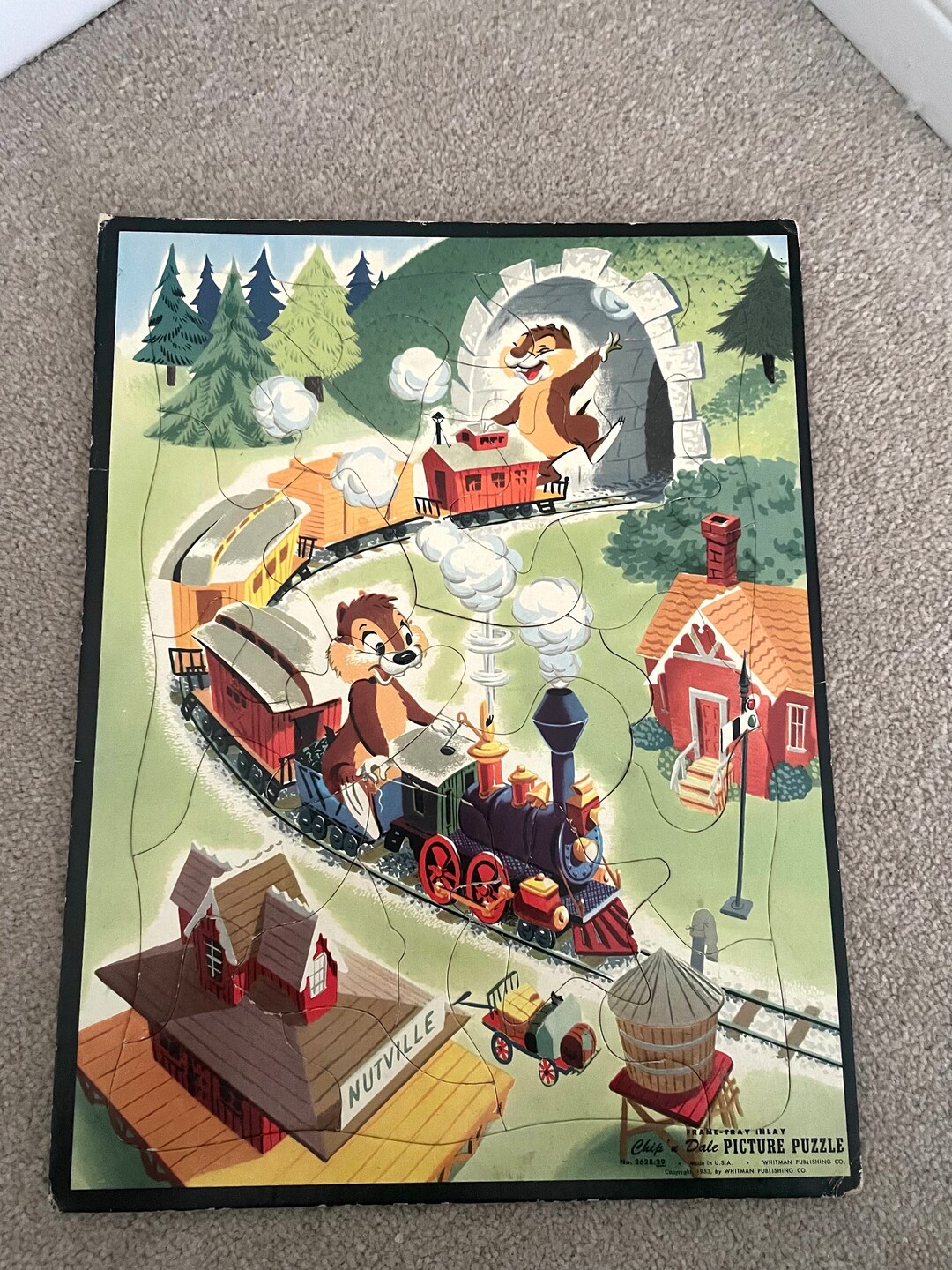 Original 1953 Chip N' Dale Picture Puzzle by Whitman Publishing Co ...