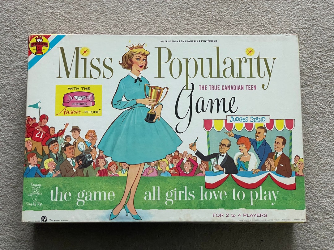RARE Canadian Edition. Vintage Miss Popularity Board Game | 1961 ...