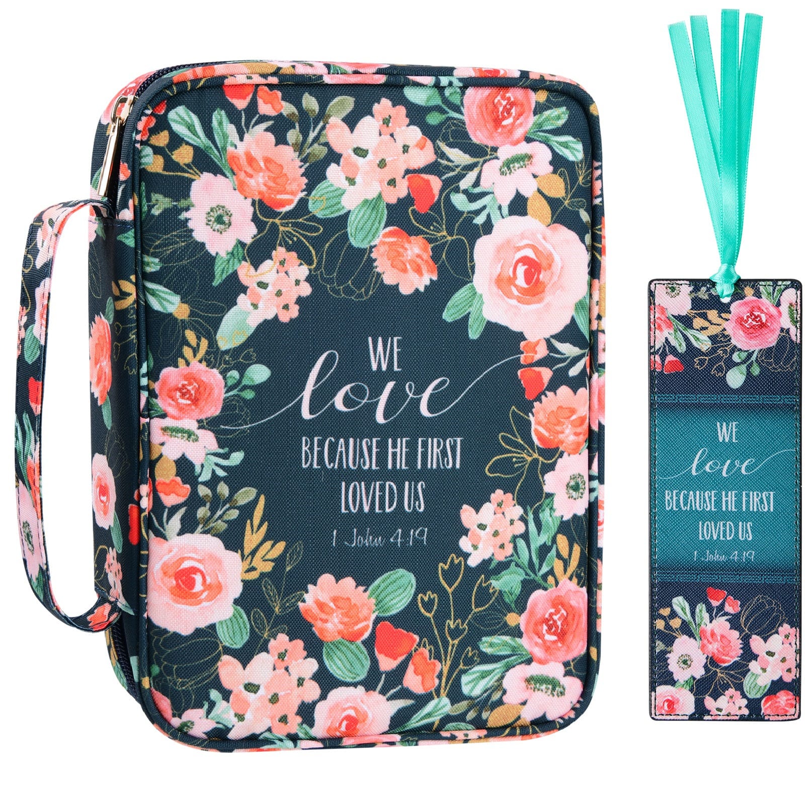 Floral Bible Cover Case With Scripture Carrying Church Bag | Etsy