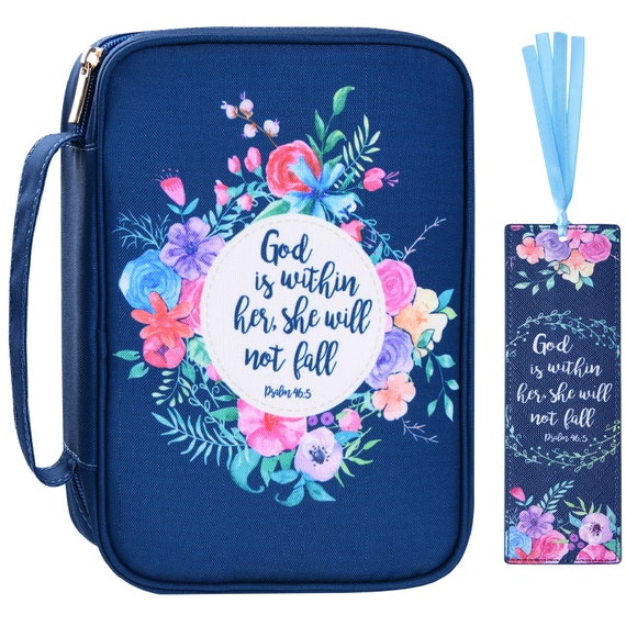 Floral Bible Cover Case with Scripture Carrying Church Bag | Etsy