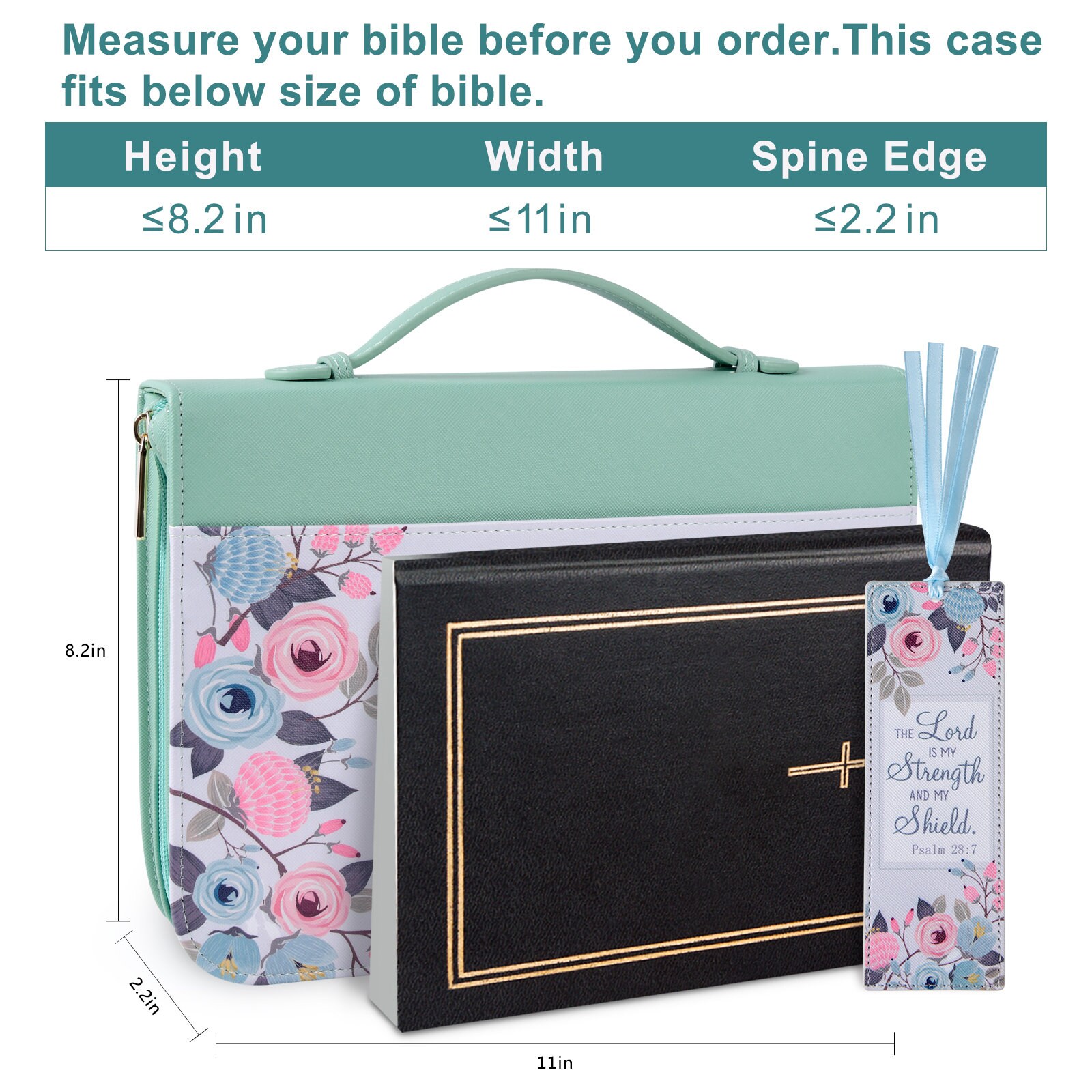 PU Leather Bible Cover Case Floral for Women With a Matched - Etsy