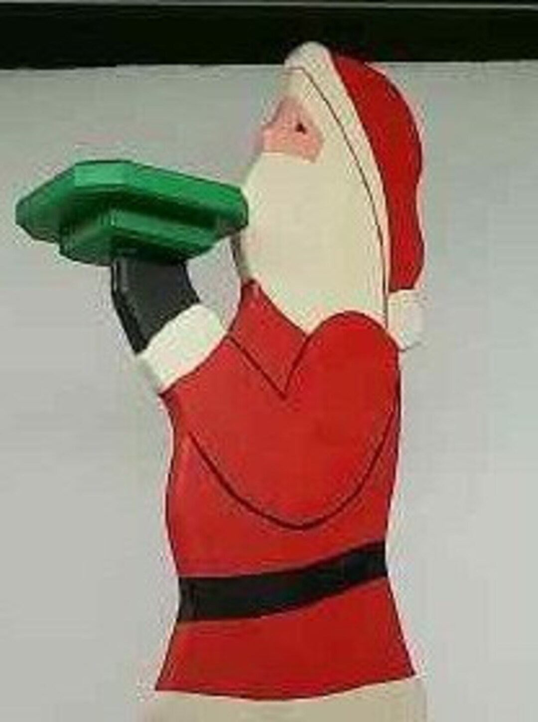 Hand Painted Santa Plant & Gift Stand - Etsy