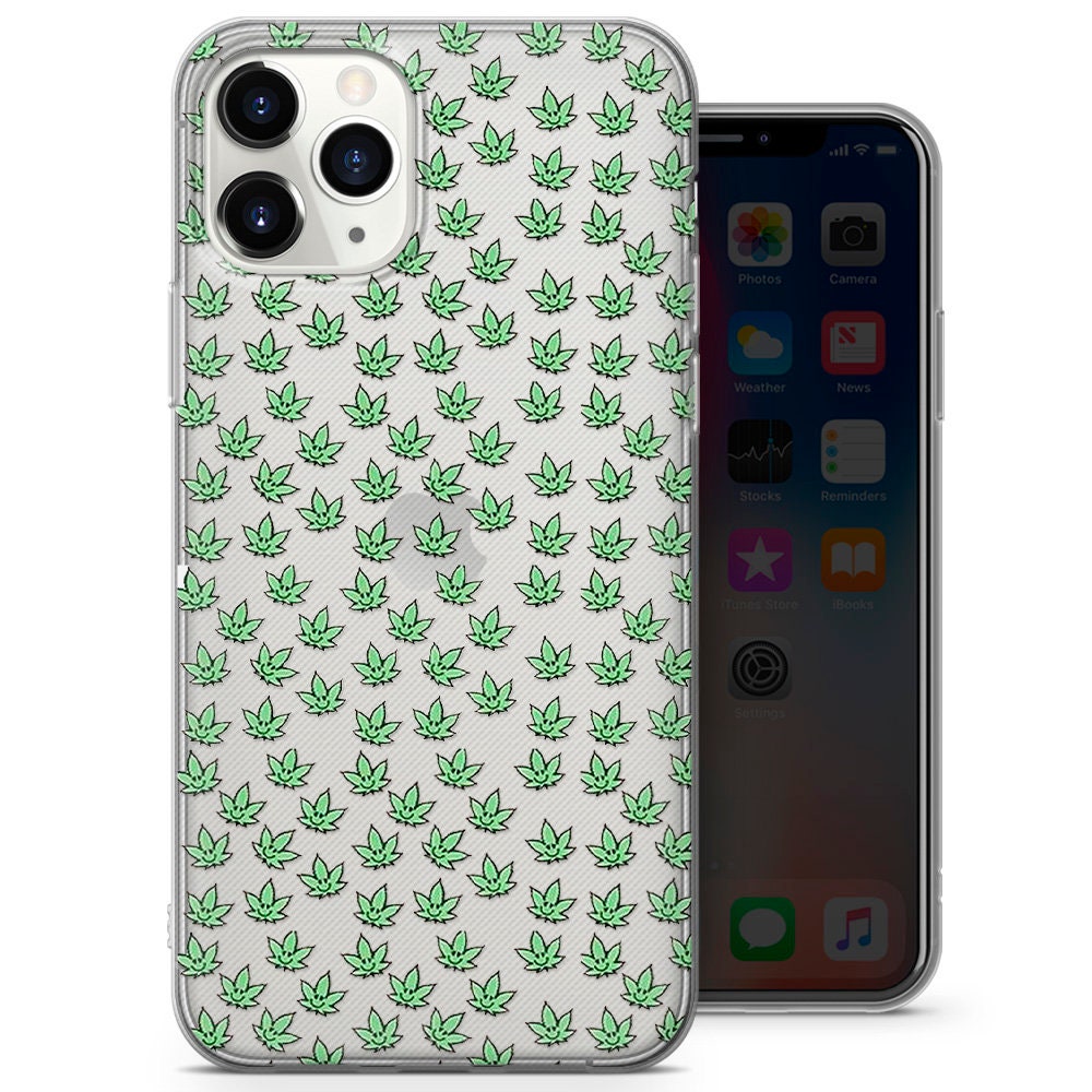 Marijuana Weed Cannabis Clear Case for iPhone 15, 14 Pro Max, 13 Mini ...