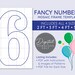 Fancy Number 6 Mosaic Digital Template 2 Ft, 3 Ft, 4 Ft, 5 Ft, Fancy ...
