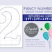 Fancy Number 6 Mosaic Digital Template 2 Ft, 3 Ft, 4 Ft, 5 Ft, Fancy ...