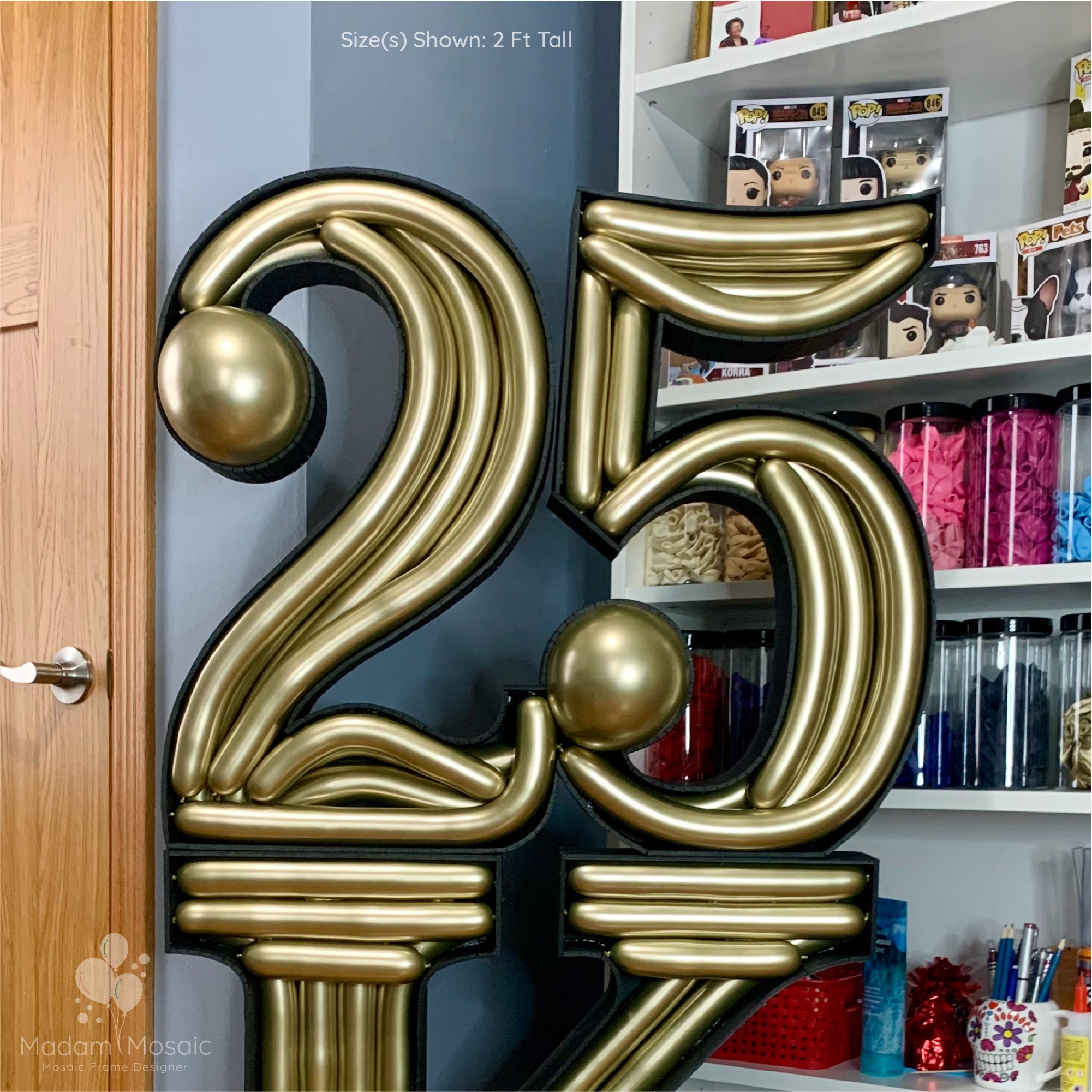 Fancy Number 2 Mosaic Digital Template - 2 Ft, 3 Ft, 4 Ft, 5 Ft, Fancy ...