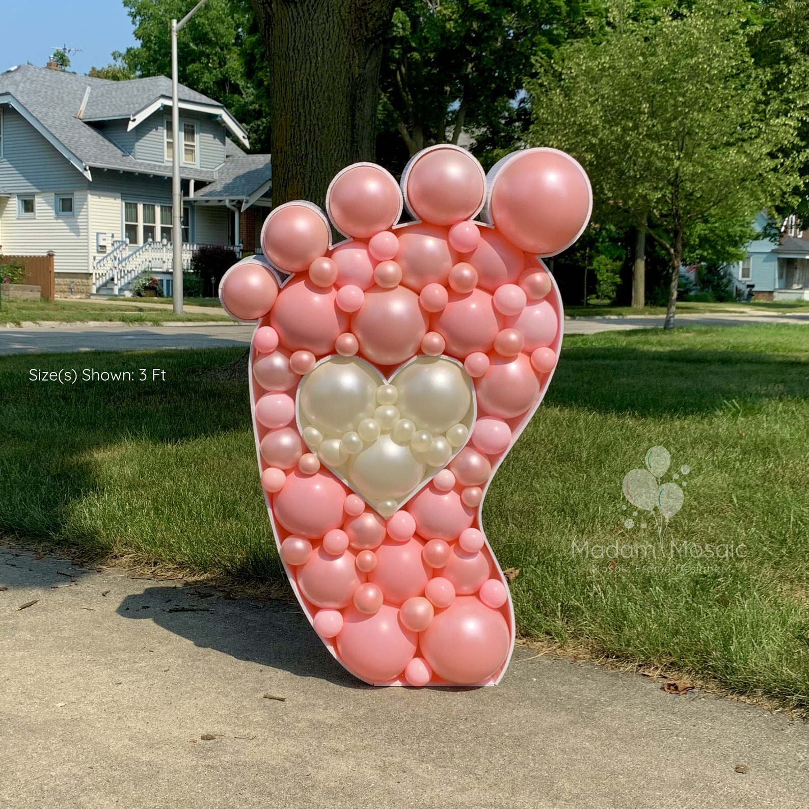 Baby Foot Mosaic Digital Template - 3 Ft, 4 Ft, 5 Ft, Baby Foot Balloon ...