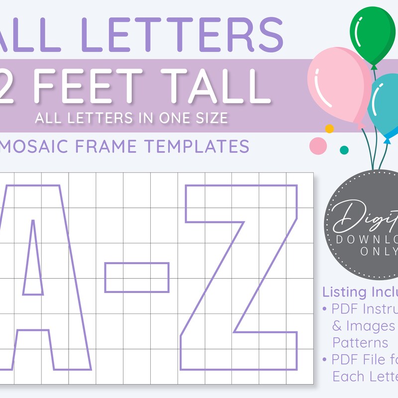 Mosaic Letters - Etsy