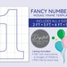 Fancy Number 6 Mosaic Digital Template - 2 Ft, 3 Ft, 4 Ft, 5 Ft, Fancy ...
