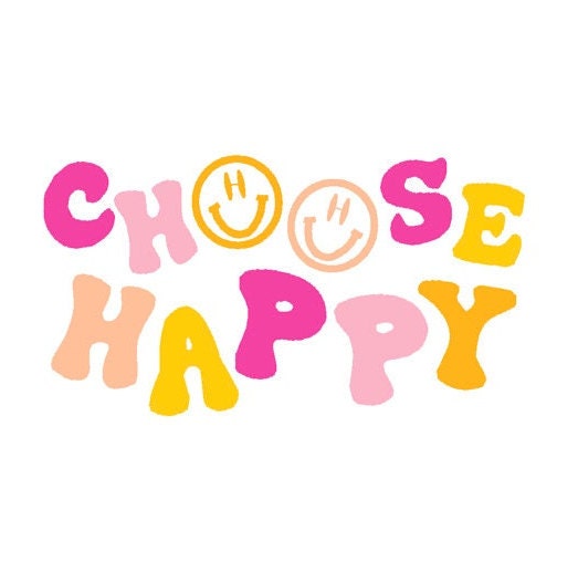 Choose Happy Smiley Embroidery Download - Etsy
