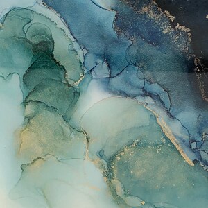 HOW DEEP is the OCEAN Original Alcohol Ink Painting Mounted on Wood ...