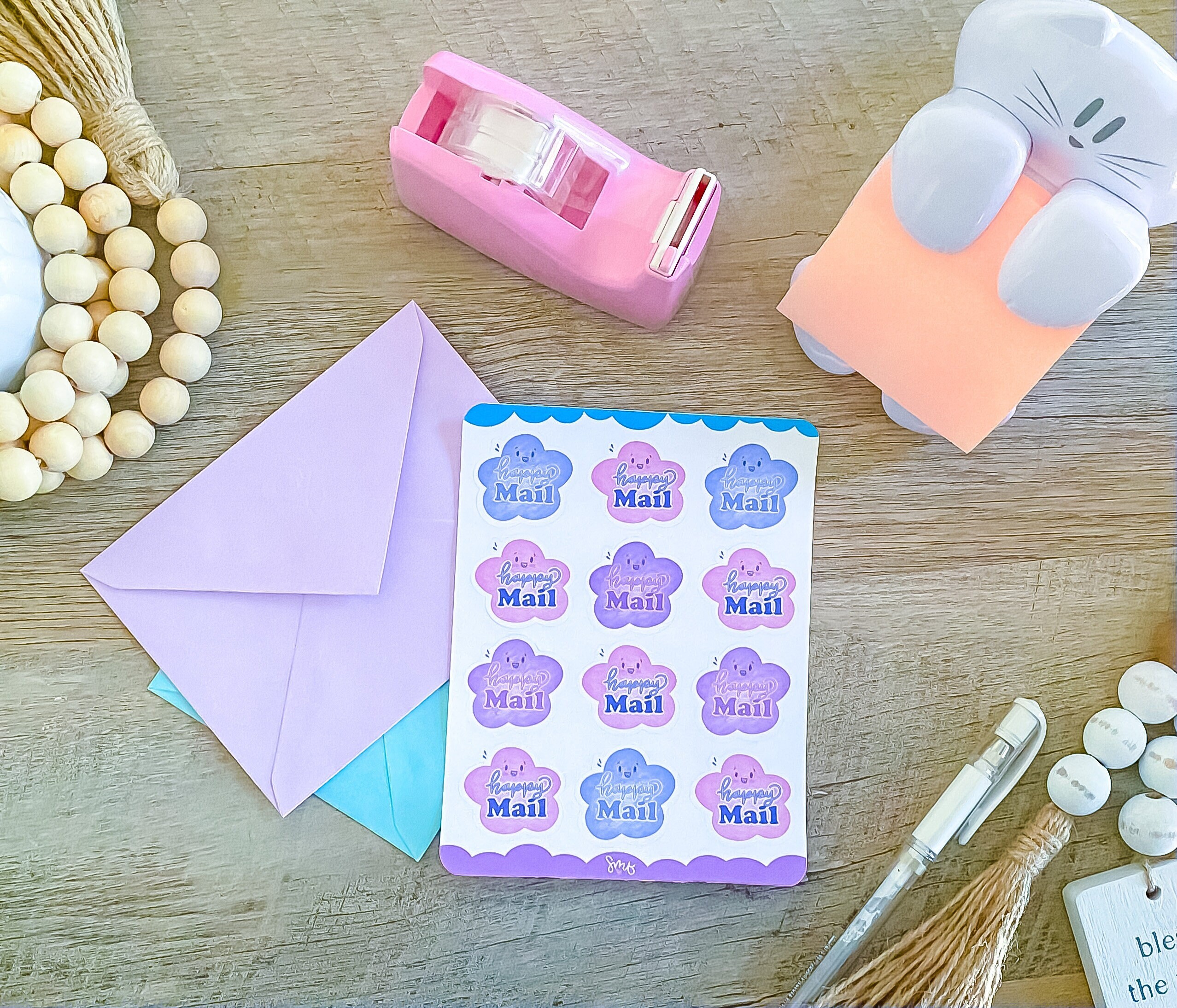 Happy Mail Sticker Sheet Cloud Stickers Happy Mail Sticker - Etsy