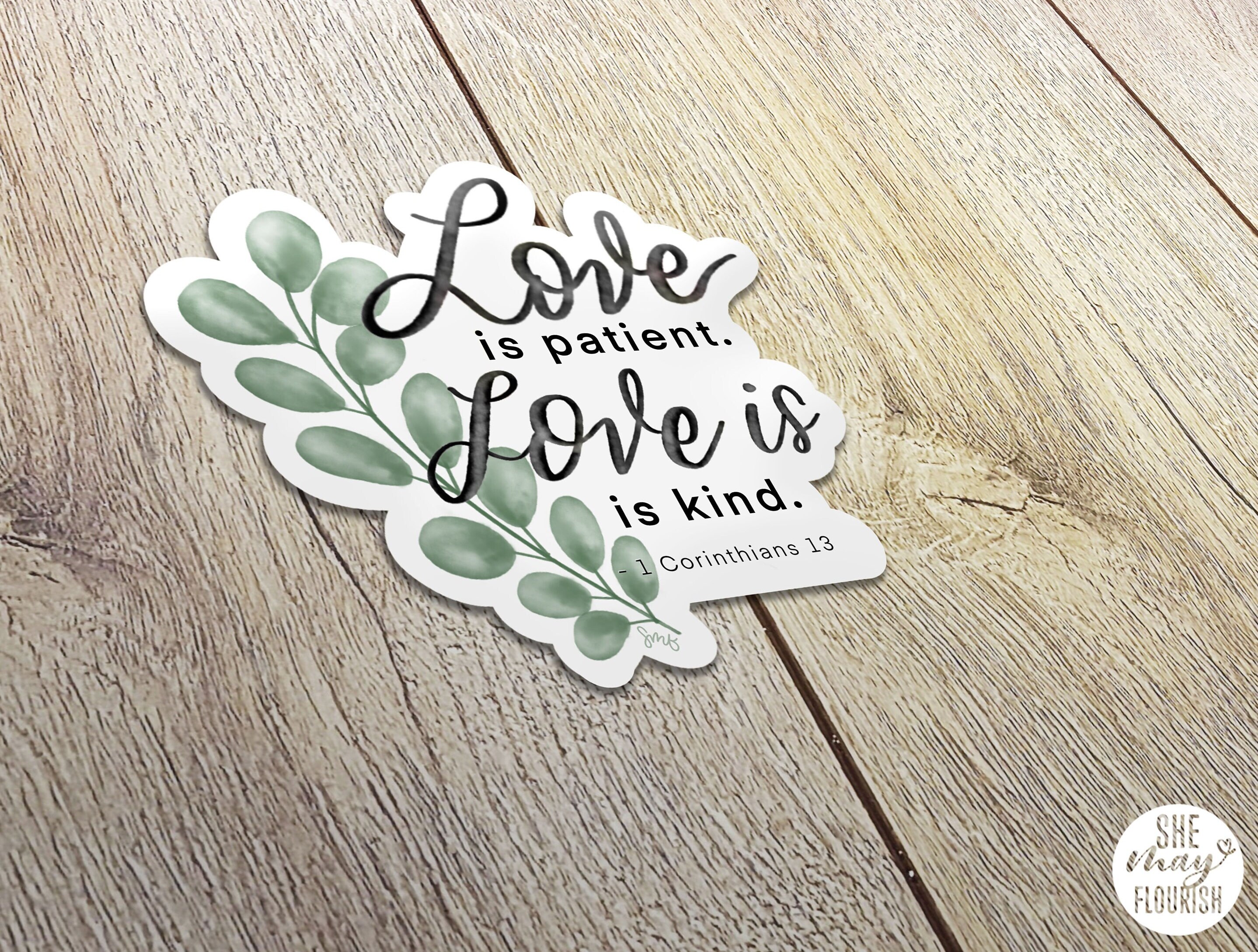 Love is Patient Sticker Gift for Her Christian Sticker - Etsy