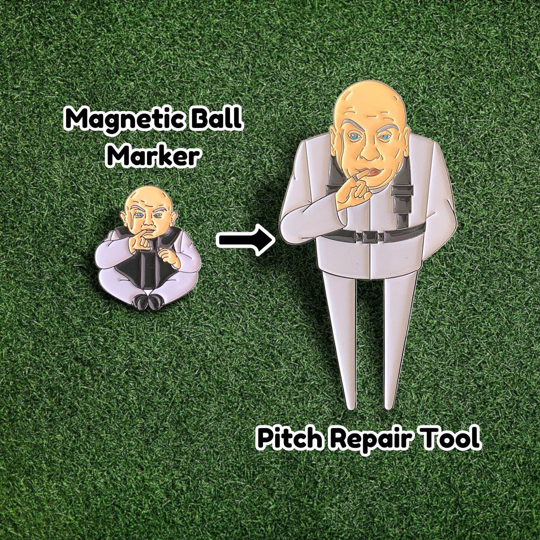 Dr. Evil and Mini Me - Golf Divot Tool and Ball Marker Set - Premium ...
