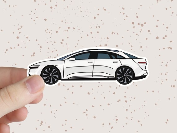 Lucid Air Electric Car Sticker Waterproof 3 Wide | Etsy