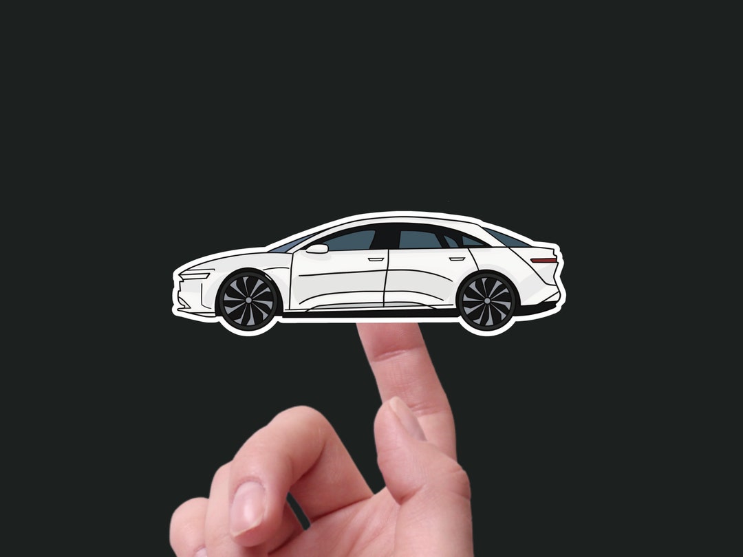 Lucid Air Electric Car Sticker Waterproof, 3 Wide Ideal for Water ...