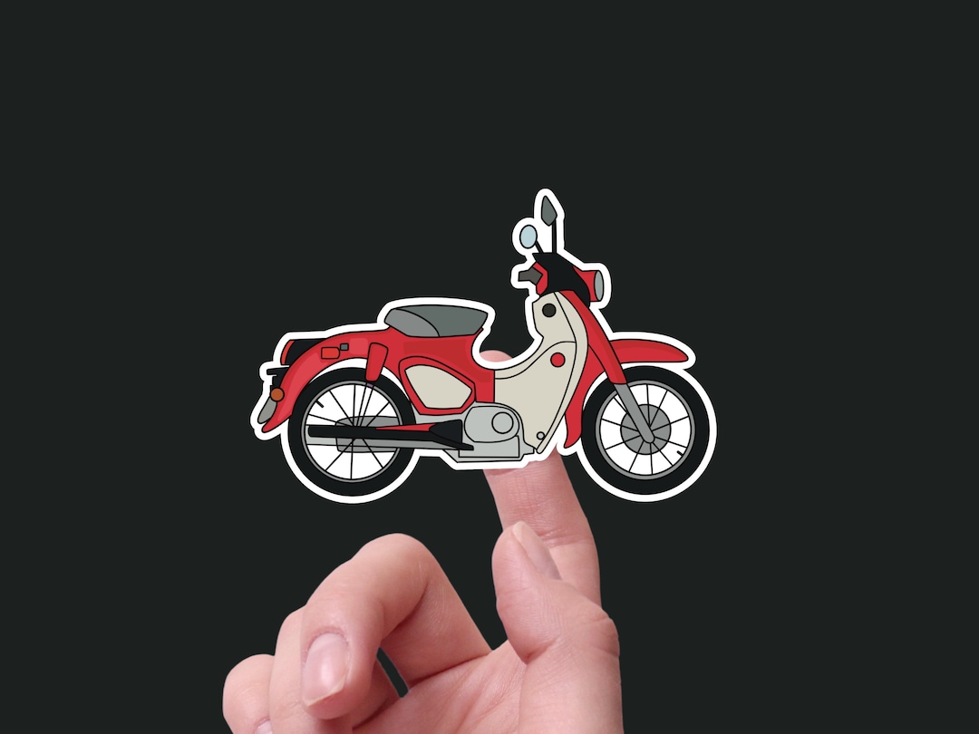 Honda Super Cub Motorcycle Sticker - Waterproof, 3" Wide - Ideal for ...