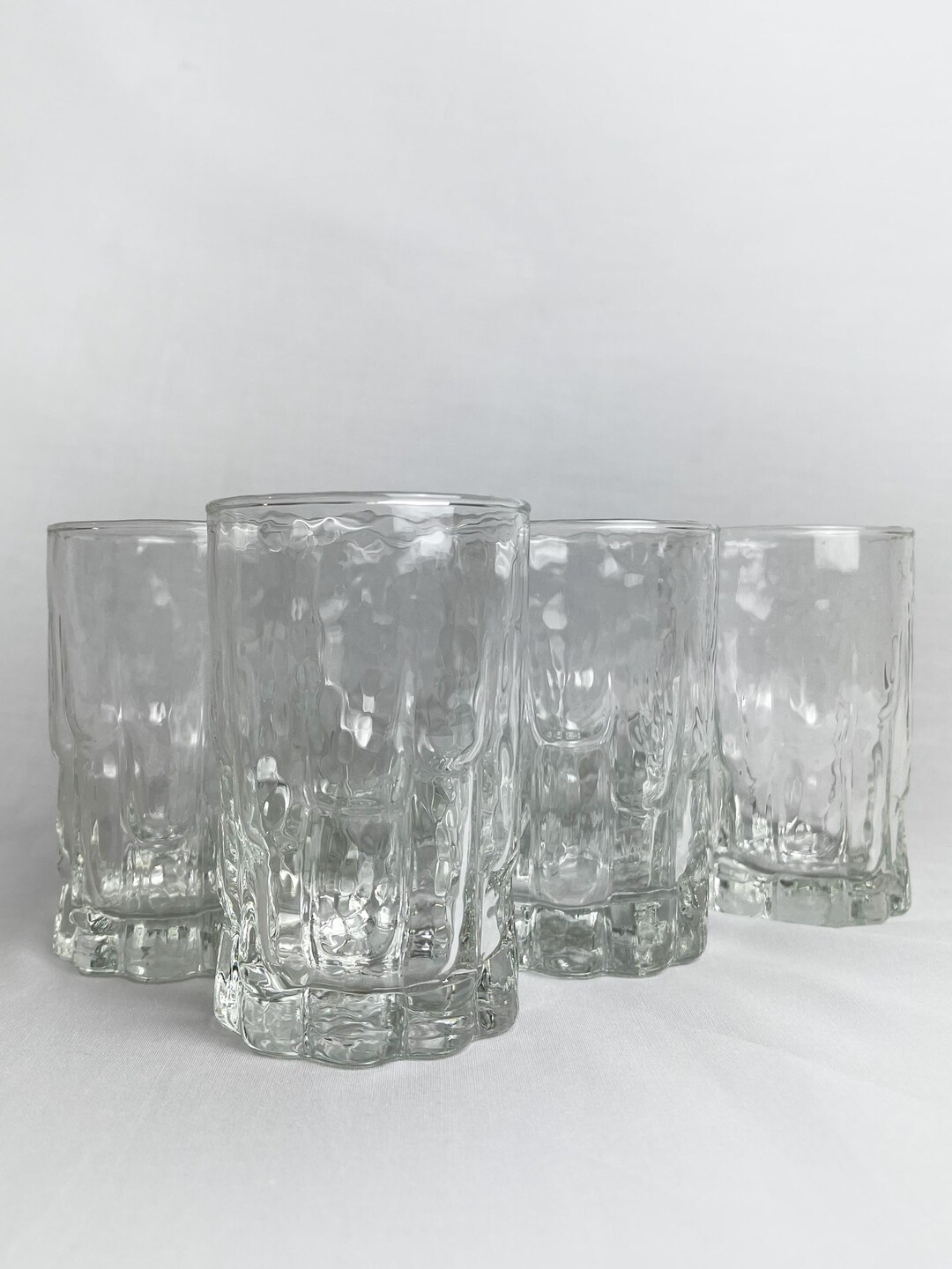 Ravenhead Vista Glass Set of 6 14 Cl, Vintage Set of Textured Glass ...