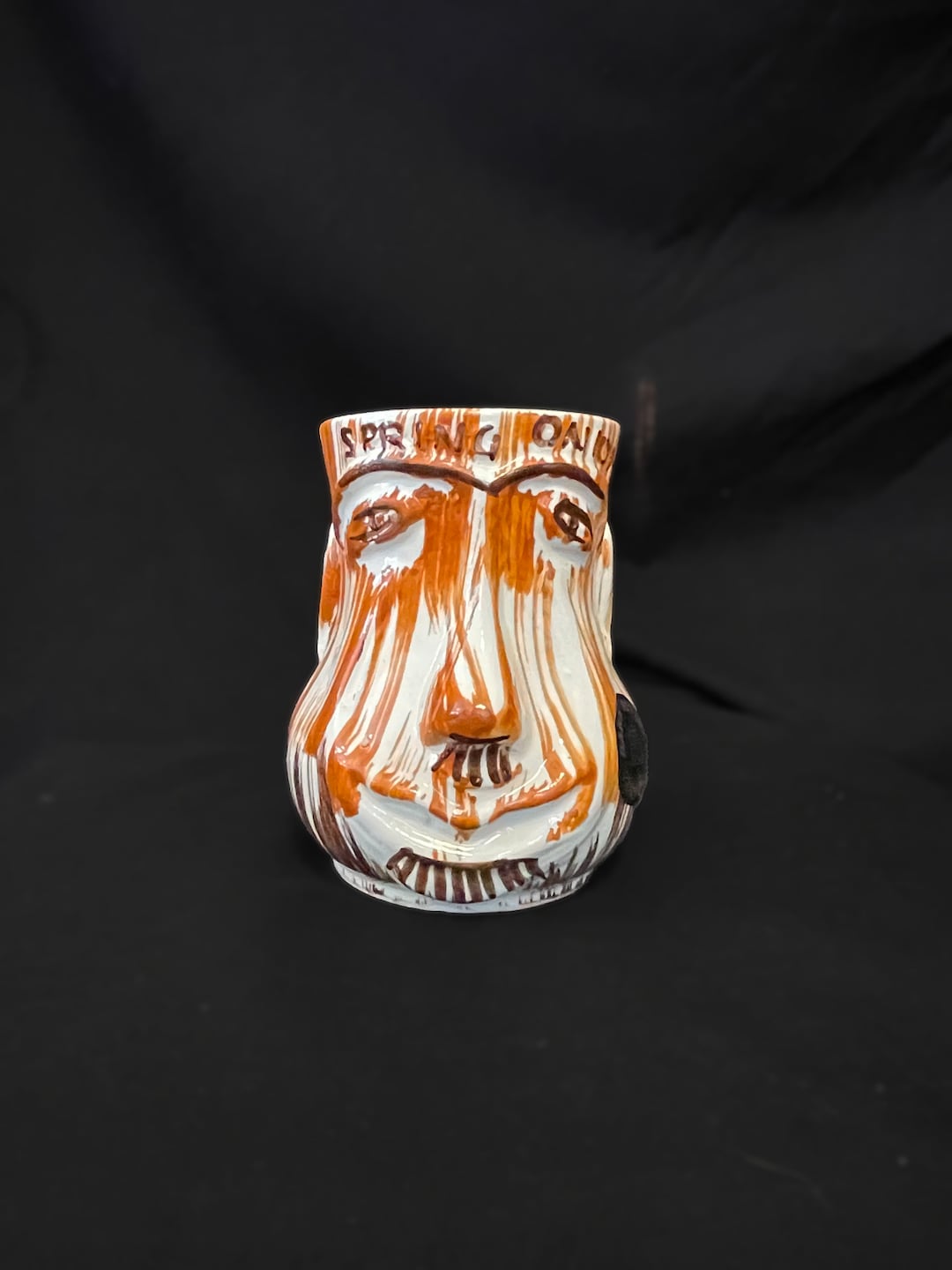 Mid Century Spring Onion Face Vase Jar Vintage English Ceramic From ...