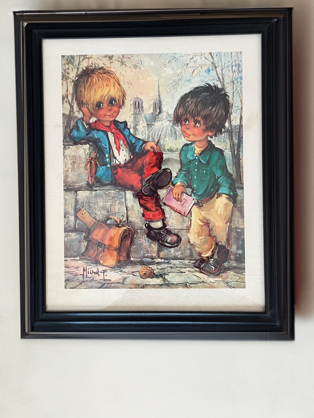 1960's Mid Century Original Vintage Poster Michel Thomas Big Eye Kids ...