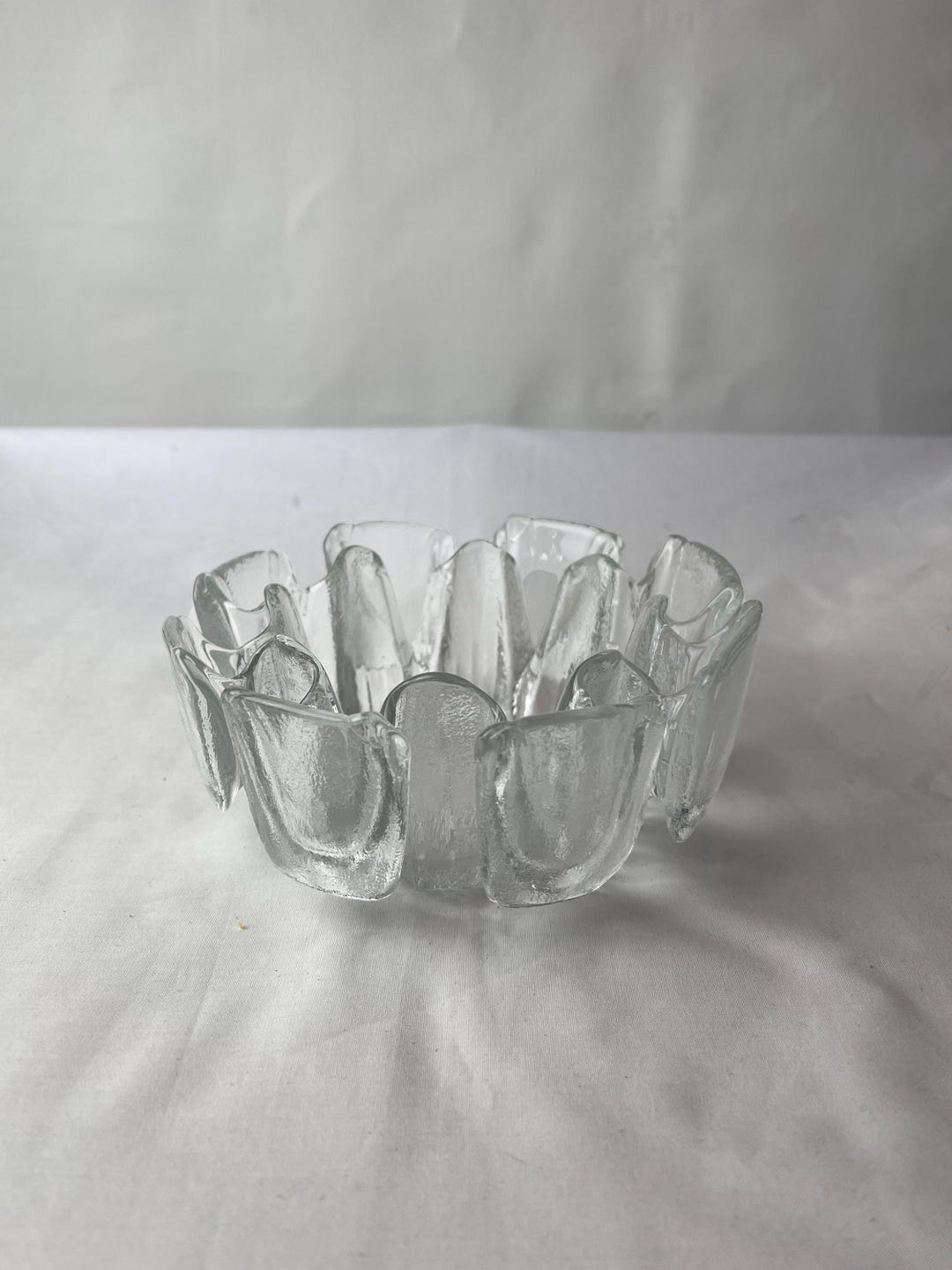 Vintage Ravenhead Ice Glass Bowl, Mid-century Modern Trinket Dish - Etsy
