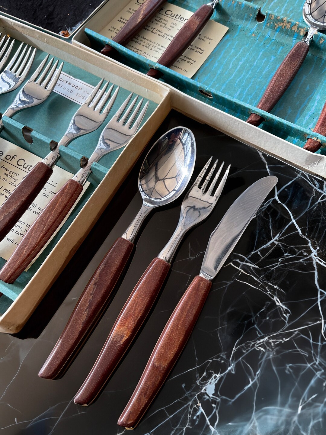 1960's Mid Century Vintage Stainless Steel Glosswood Sheffield England ...