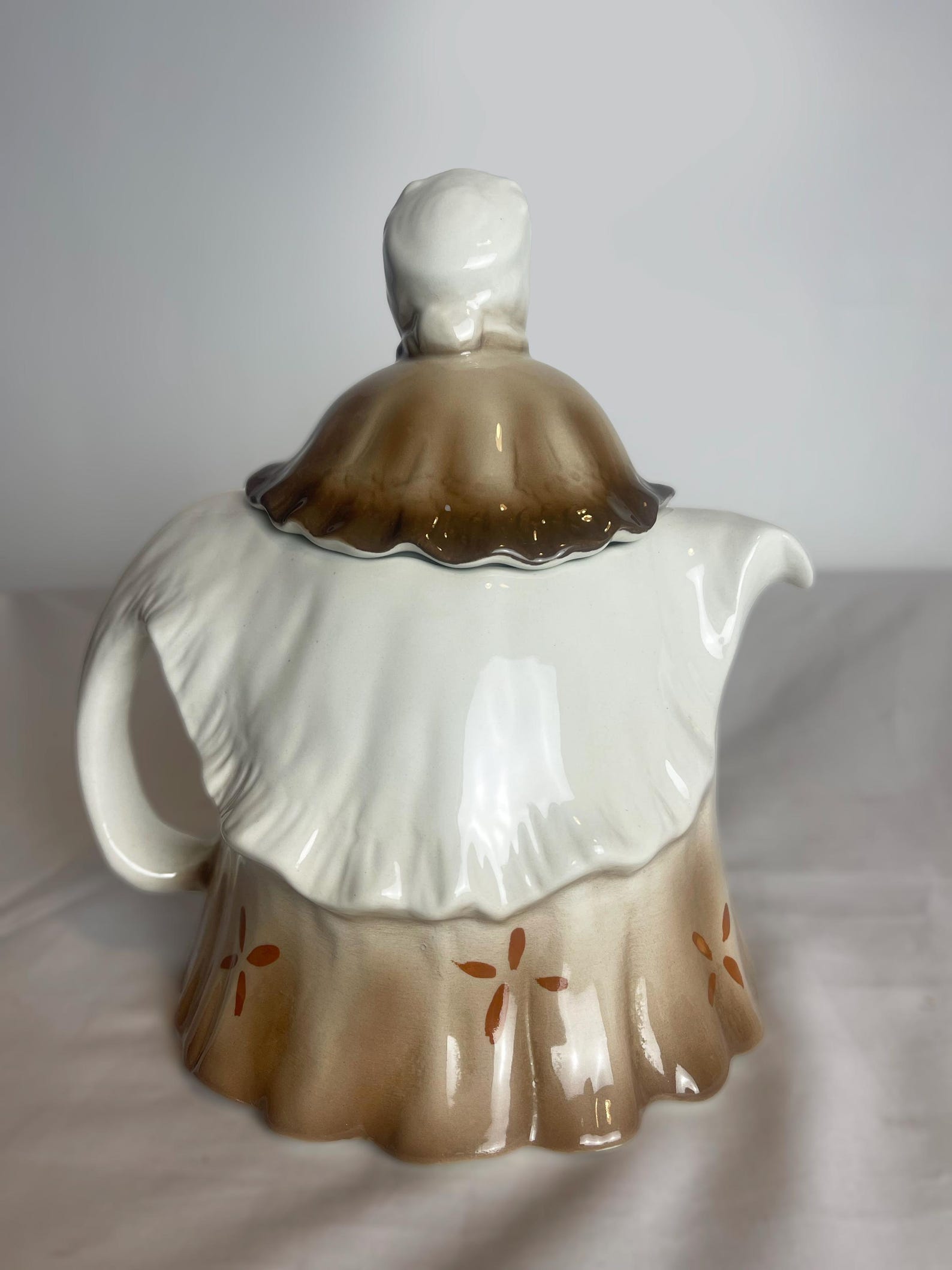 Vintage Staffordshire Pottery Figurine Teapot, Old Lady Teapot, Made in ...