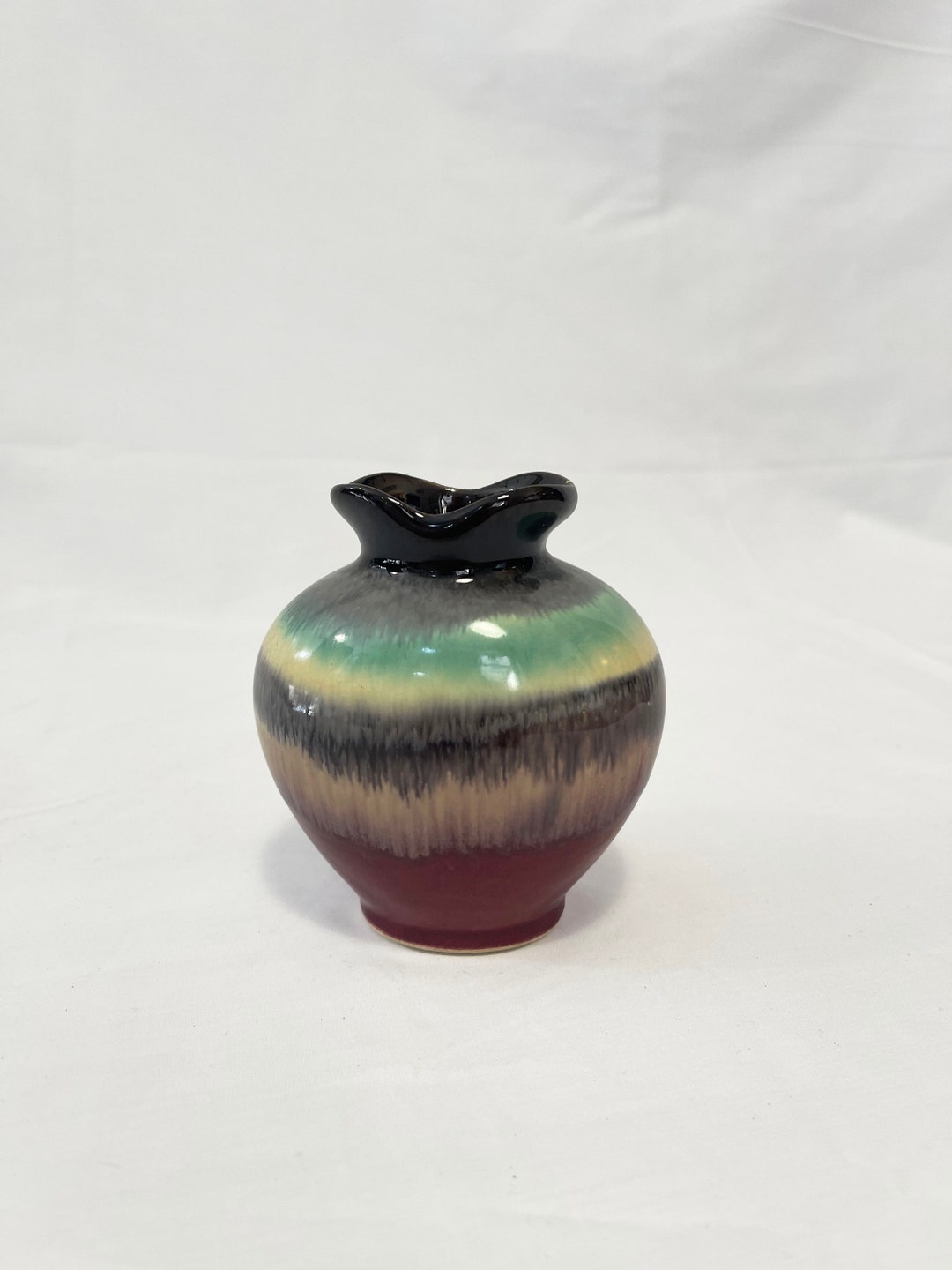 Mid Century Jasba Pottery Vase: West Germany Drip Glaze, 1960s - Etsy