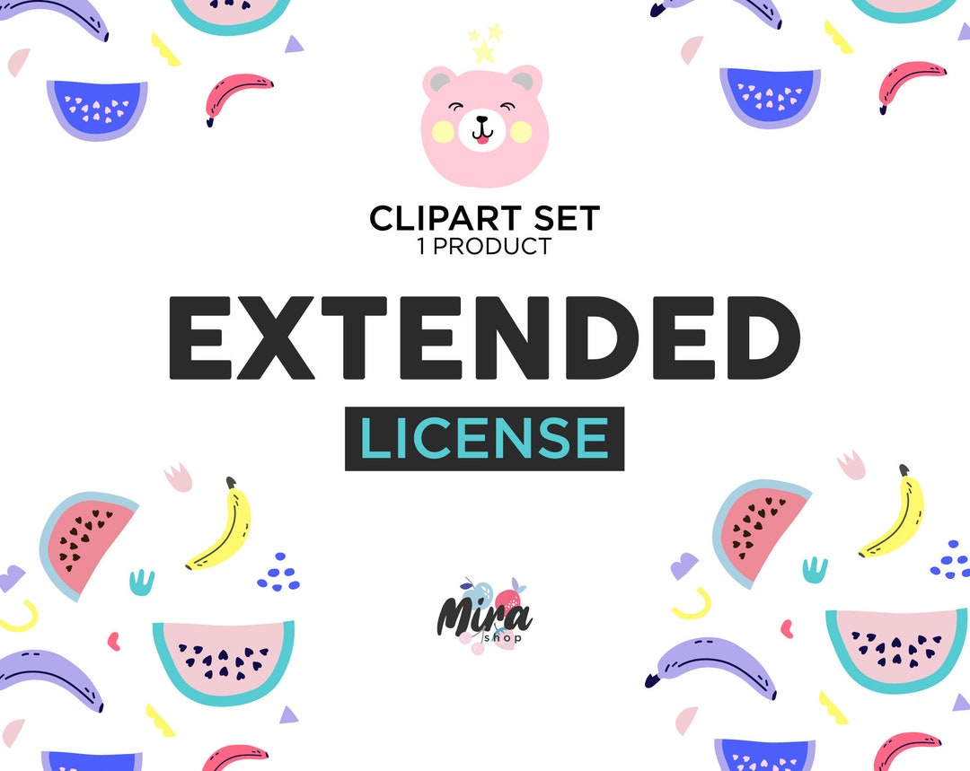 Extended License Clipart Set Commercial License by Mirashopua - Etsy ...