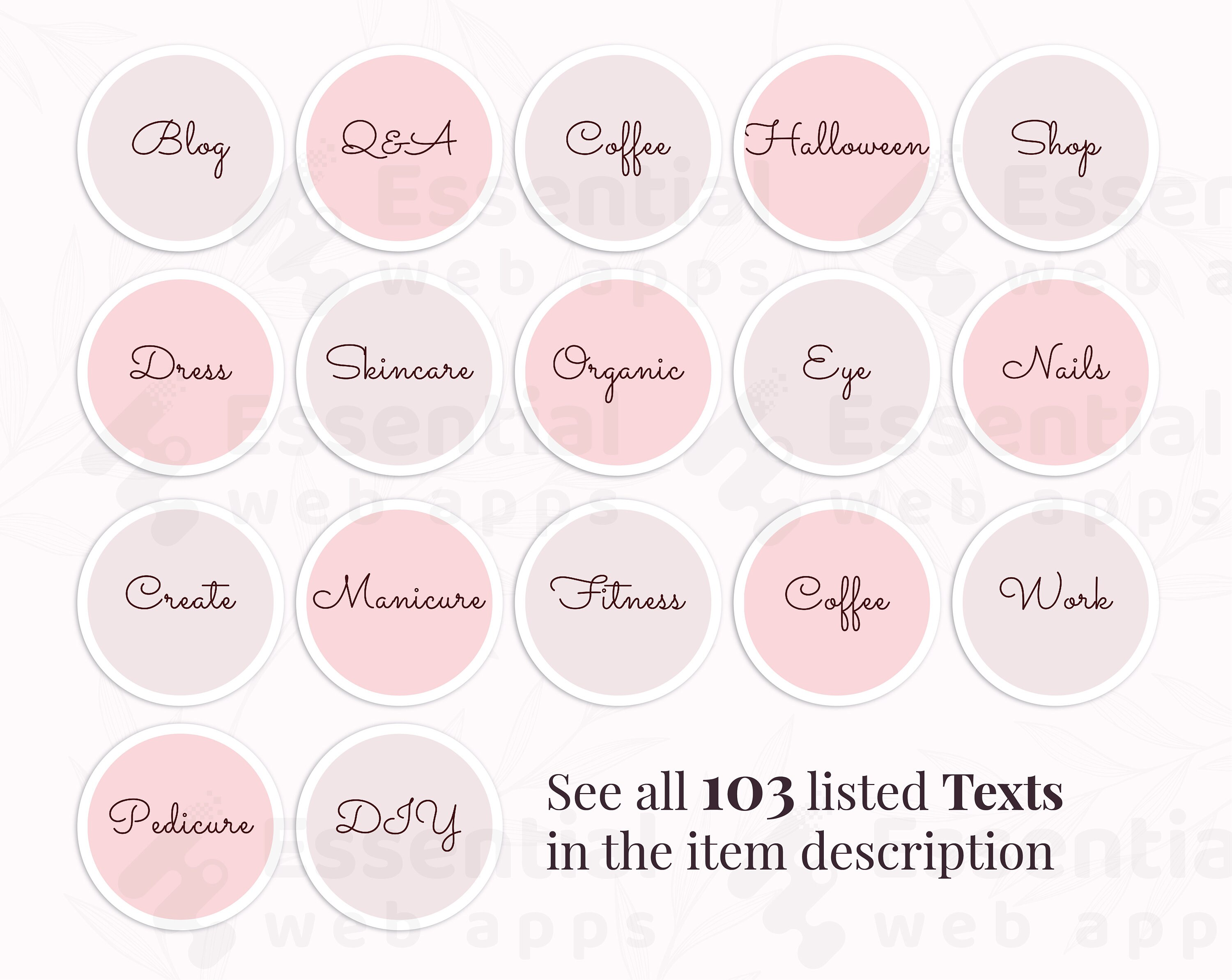 Handwritten Instagram Highlight Covers Handwritten Instagram - Etsy