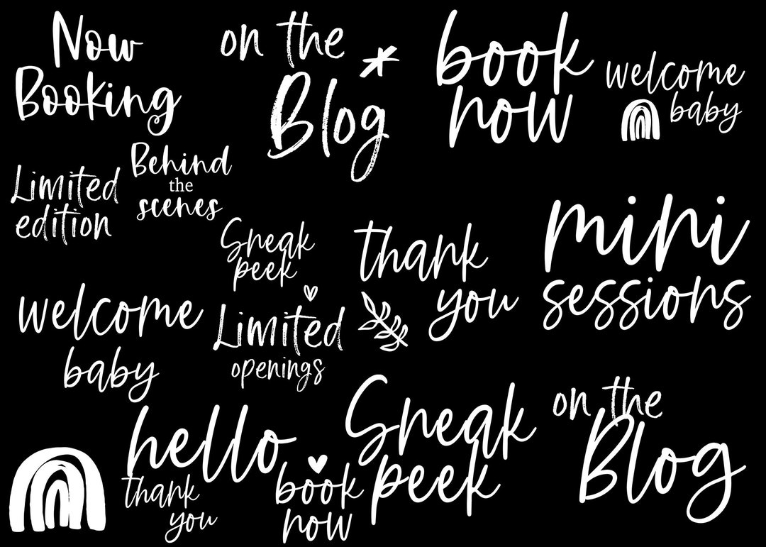 Word PNG Overlays, Photoshop Word Overlays, Photographer Word Overlay ...