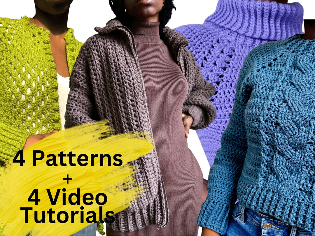 WINTER Crochet Pattern Bundle (4 Patterns) PDF Instant Download ...