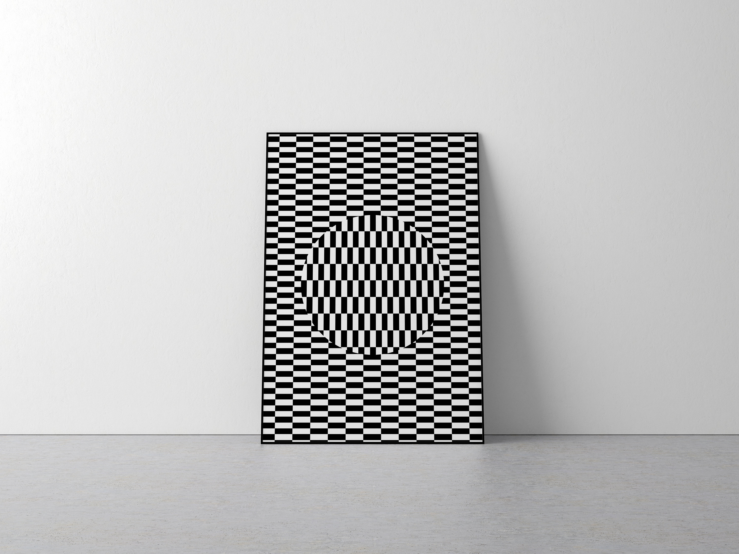 DIGITAL DOWNLOAD Optical Illusion Wall Art | Black & White Op Art ...