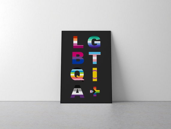 LGBTQIA Flags Wall Art LGBTQ Vertical Matte Poster | Etsy