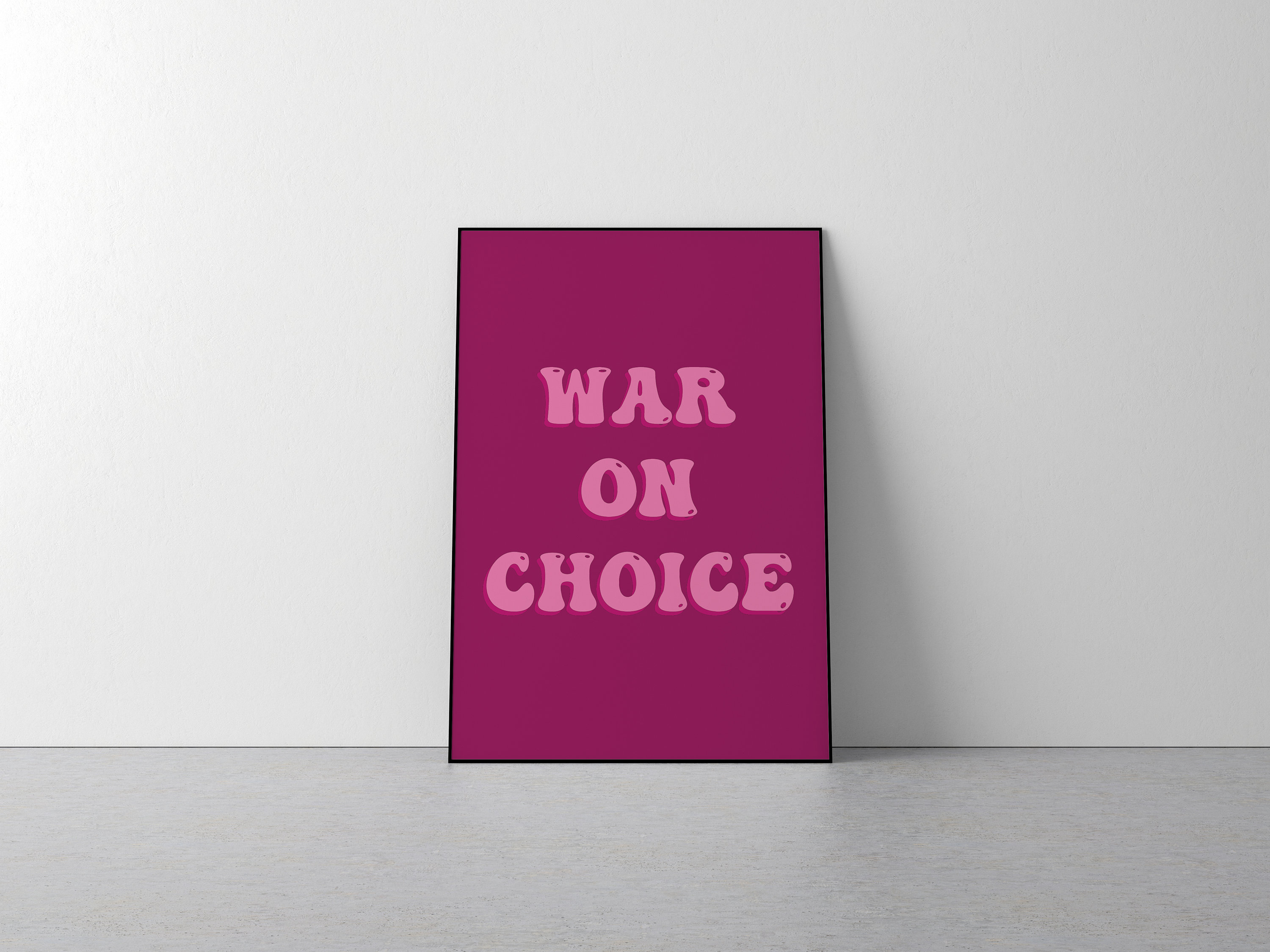 INSTANT DOWNLOAD War on Choice Wall Art Digital Print | Women's Rights ...