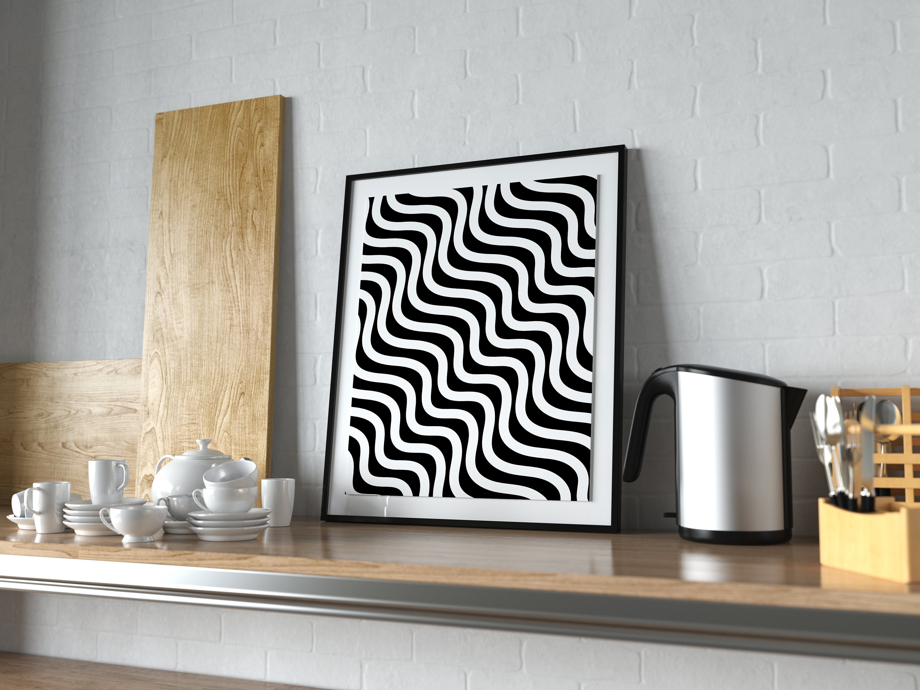 INSTANT DOWNLOAD Optical Illusion Wall Art Digital Print | Black ...